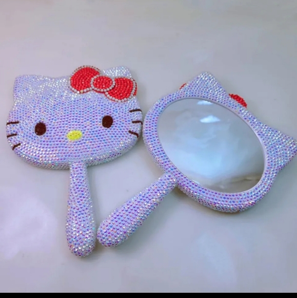 Hello Kitty | Makeup | Large Bedazzled Hello Kitty Hand Mirror | Poshmark